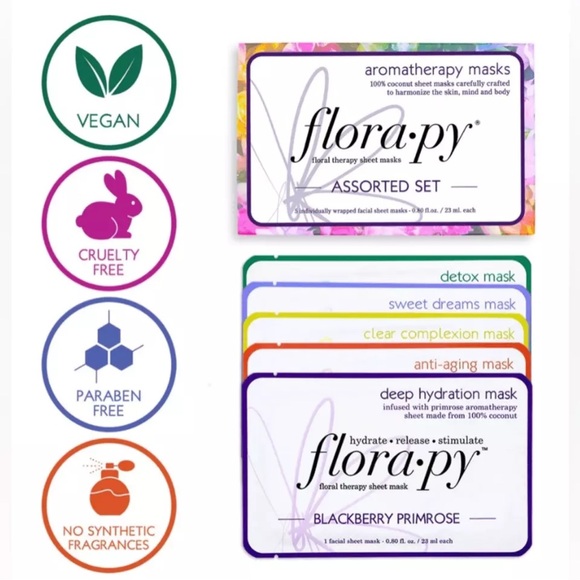 Skincare | New Florapy Aromatherapy Vegan Face Mask Set | Poshmark